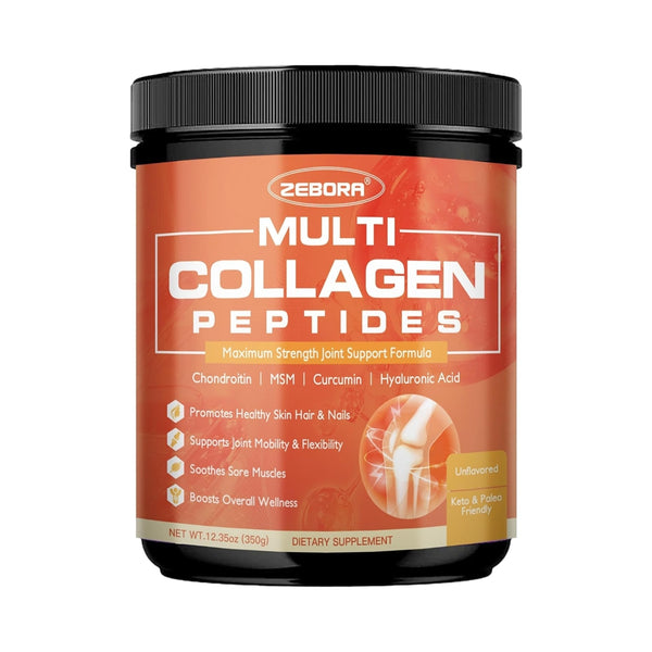 Hydrolyzed Multi Collagen Peptides Powder with MSM, CS, Hyaluronic Aci ...